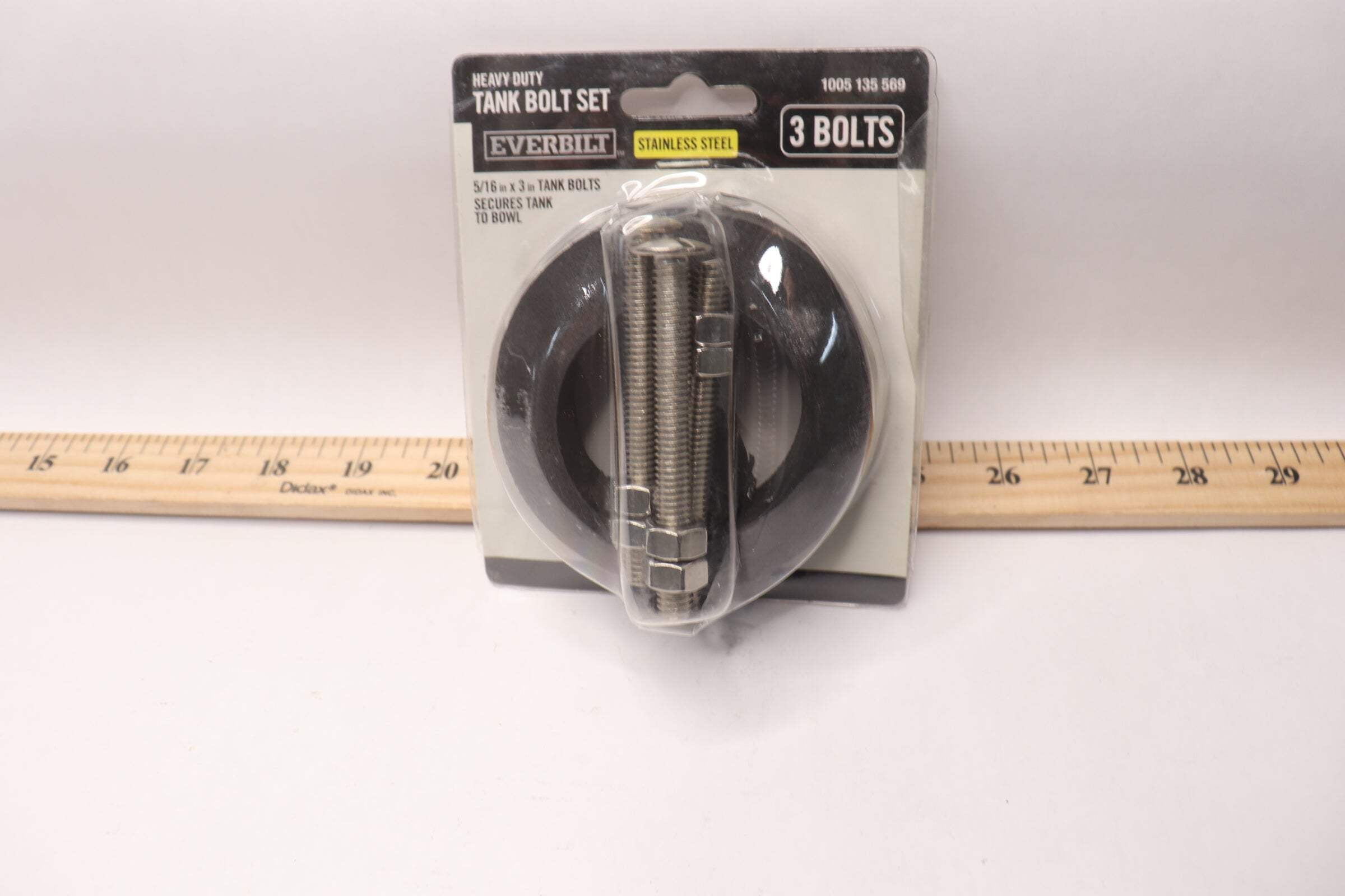 Everbilt 5/16 in. x 3 in. Heavy Duty Stainless Steel Toilet Tank Bolt ...