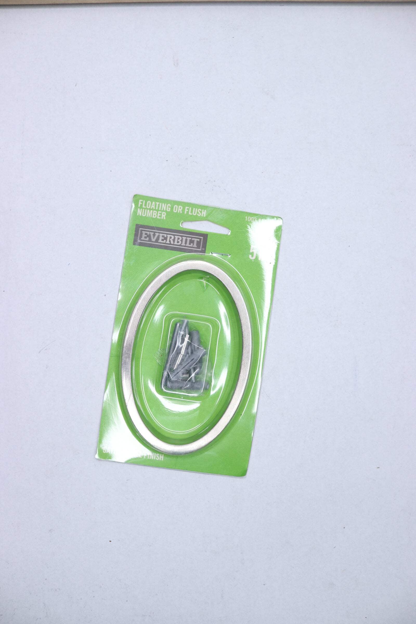 Everbilt 5 in. Satin Nickel Floating or Flush House Number 0 - Walmart.com