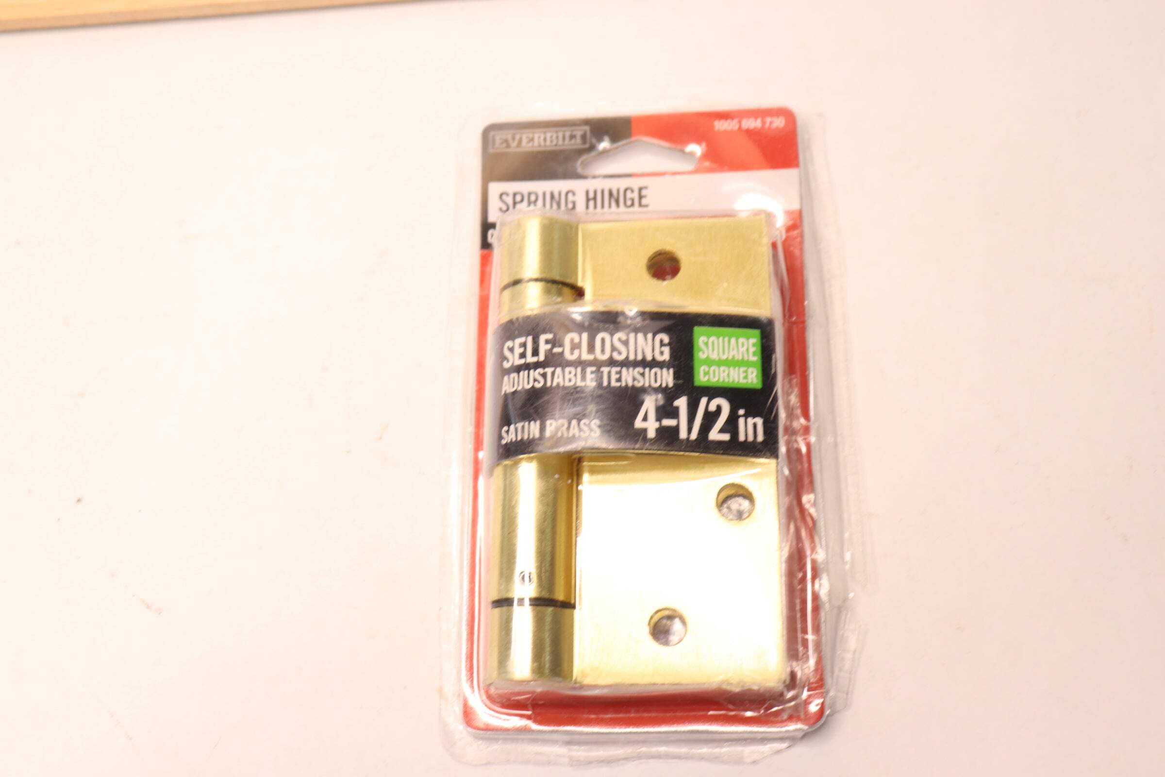 Everbilt Adjustable Spring Hinge Square Radius Satin Brass 4-1/2" 1005 ...
