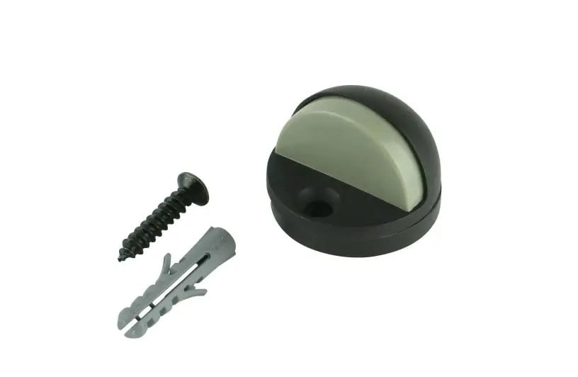 Everbilt Commercial Grade Matte Black Adjustable Floor Mount Door Stop ...