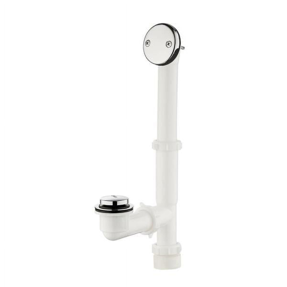 Everbilt Easy Touch 1-1/2 in. White Poly Pipe Bath Waste and Overflow ...