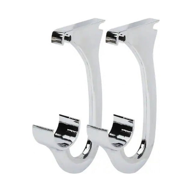 Everbilt Genevieve Chrome 1-Tier Metal Closet Rod Support Bracket(2PK ...
