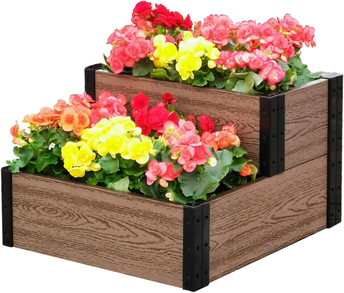 Everbloom Modular Mini Cascade WPC Raised Garden Bed with Open Bottom ...