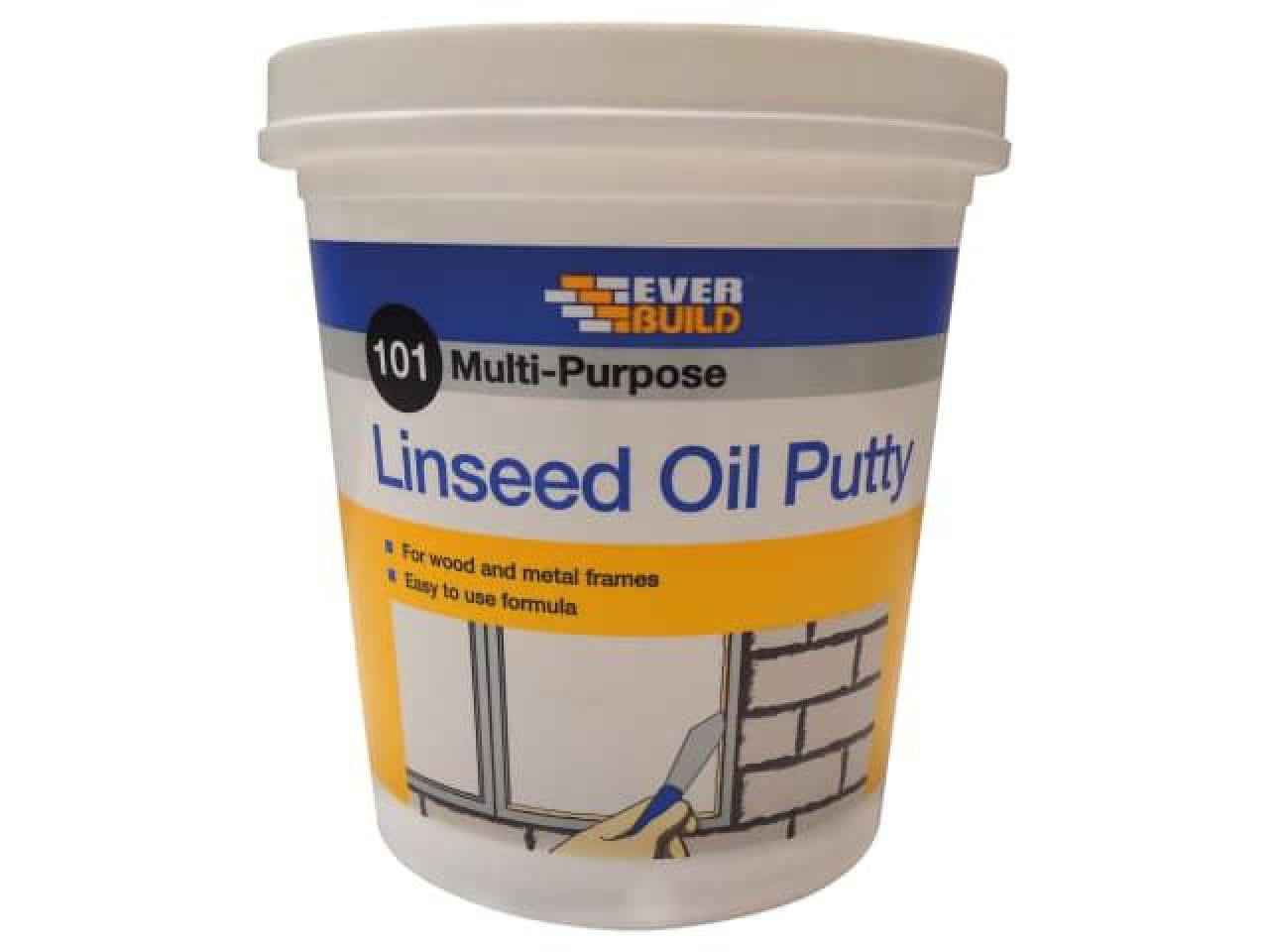 Everbuild - 101 Multi-Purpose Linseed Oil Putty Natural 2kg - Walmart.com