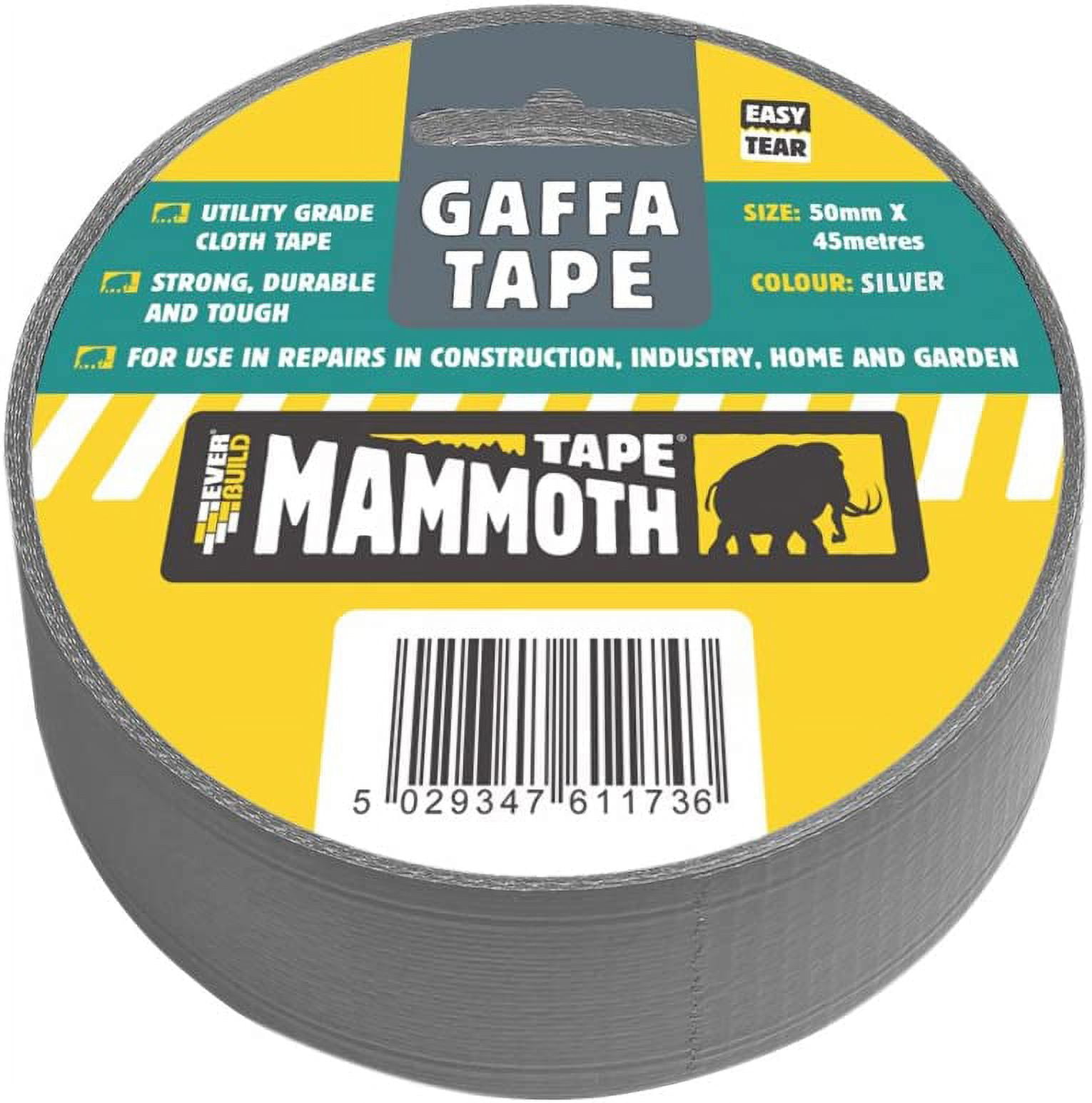 Everbuild - Gaffa Tape Silver 50mm x 45m - EVB2VGTV45 - Walmart.com