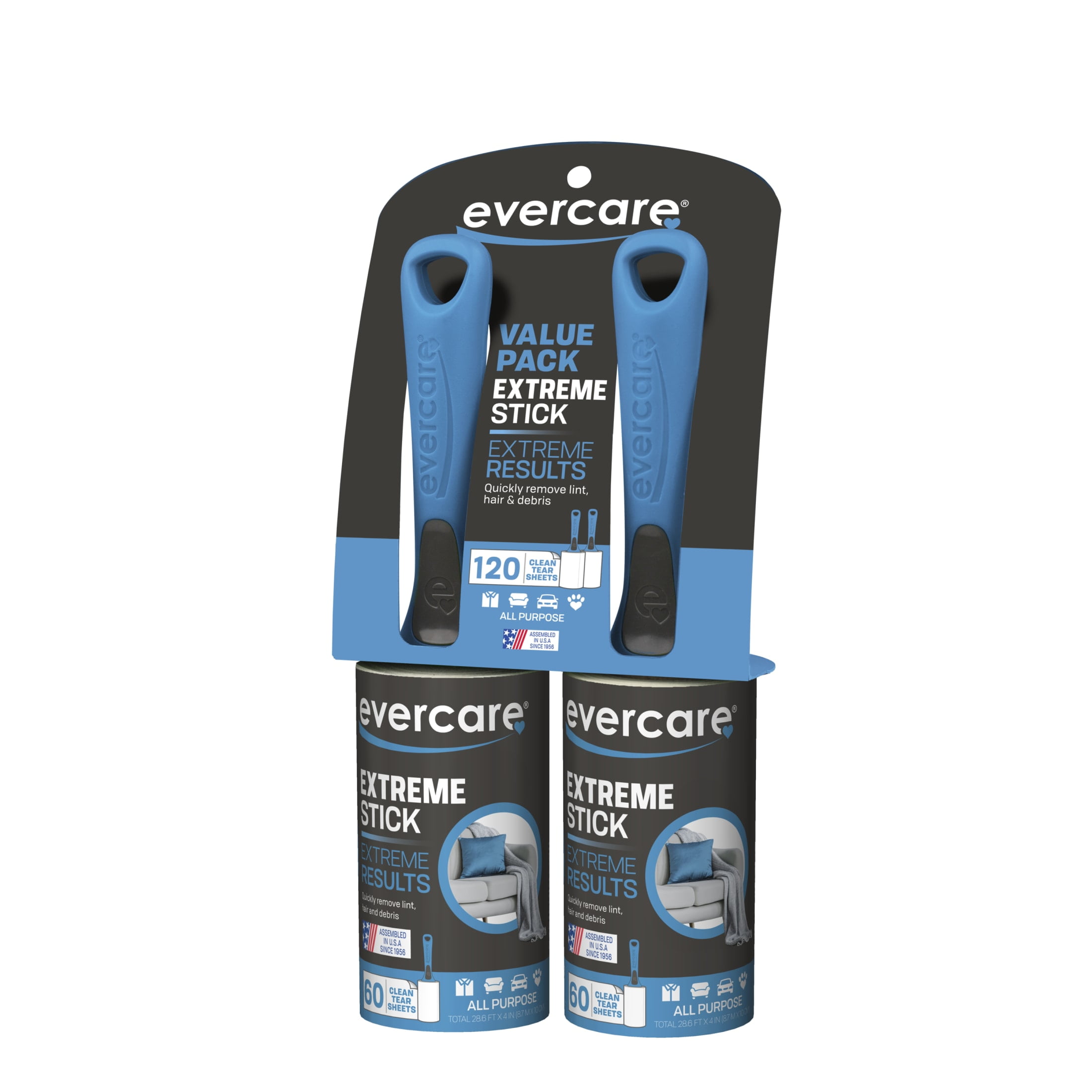Evercare All Purpose 65-Layer Lint Roller, Pack of 2 - Walmart.com