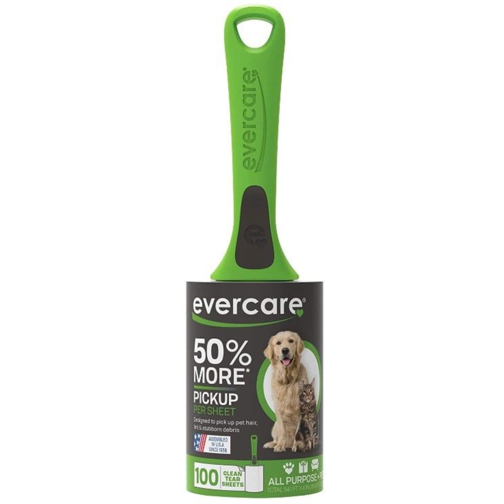 Evercare Ergo Grip Extreme Stick Plus Lint Roller with 100 Easy Peel ...