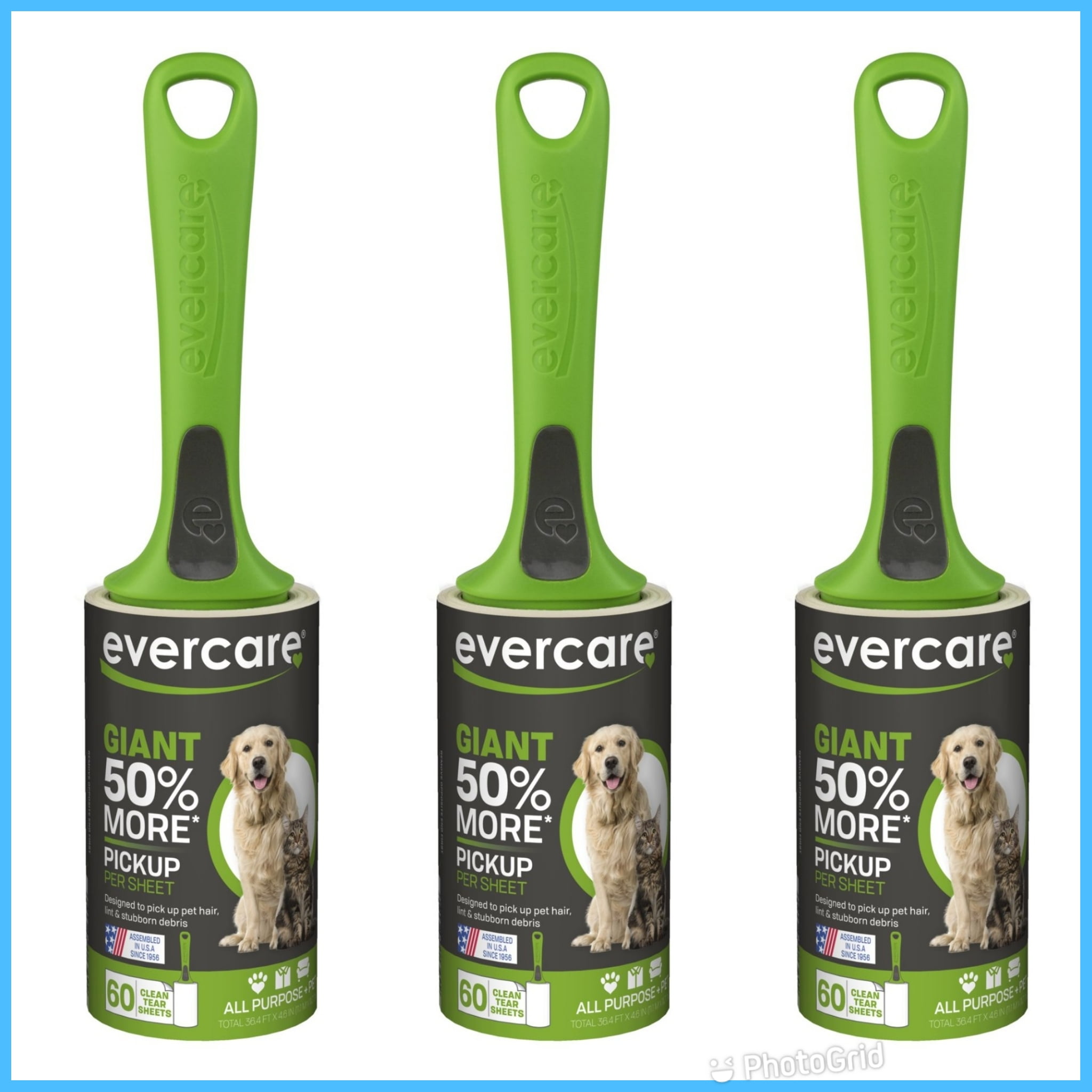 Evercare Extra-Sticky Pet Hair Rollers (3 pack) - Walmart.com