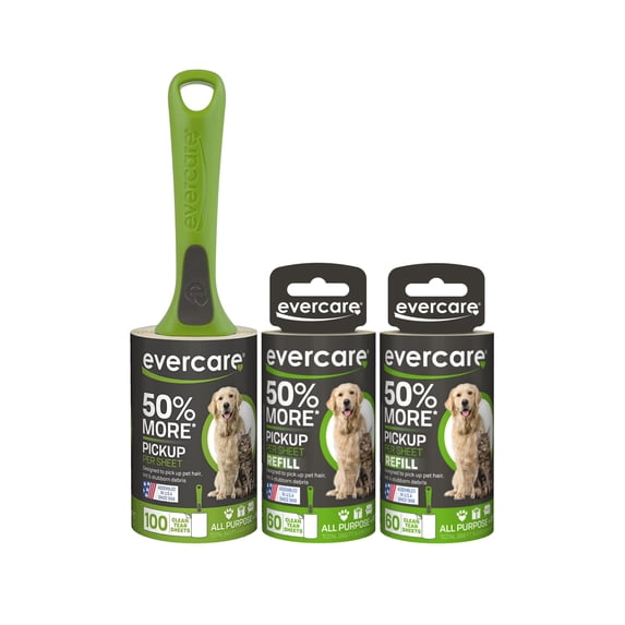 Evercare Pet Hair Extra Sticky Reusable Lint Roller with 2 Refills ...