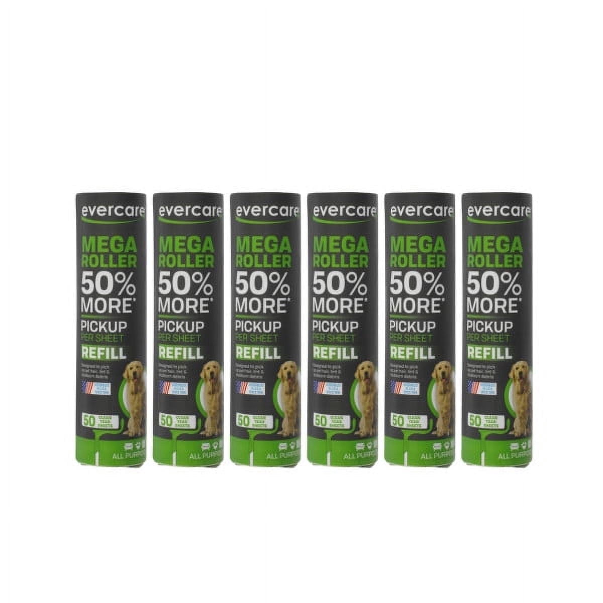 Free Shipping! Evercare Pet Mega Lint Roller Refill Pack of 6 with 50 ...