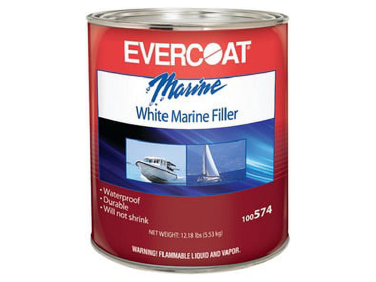 Evercoat White Marine Filler Gallon, Repairs Fiberglass, Wood, Metal ...
