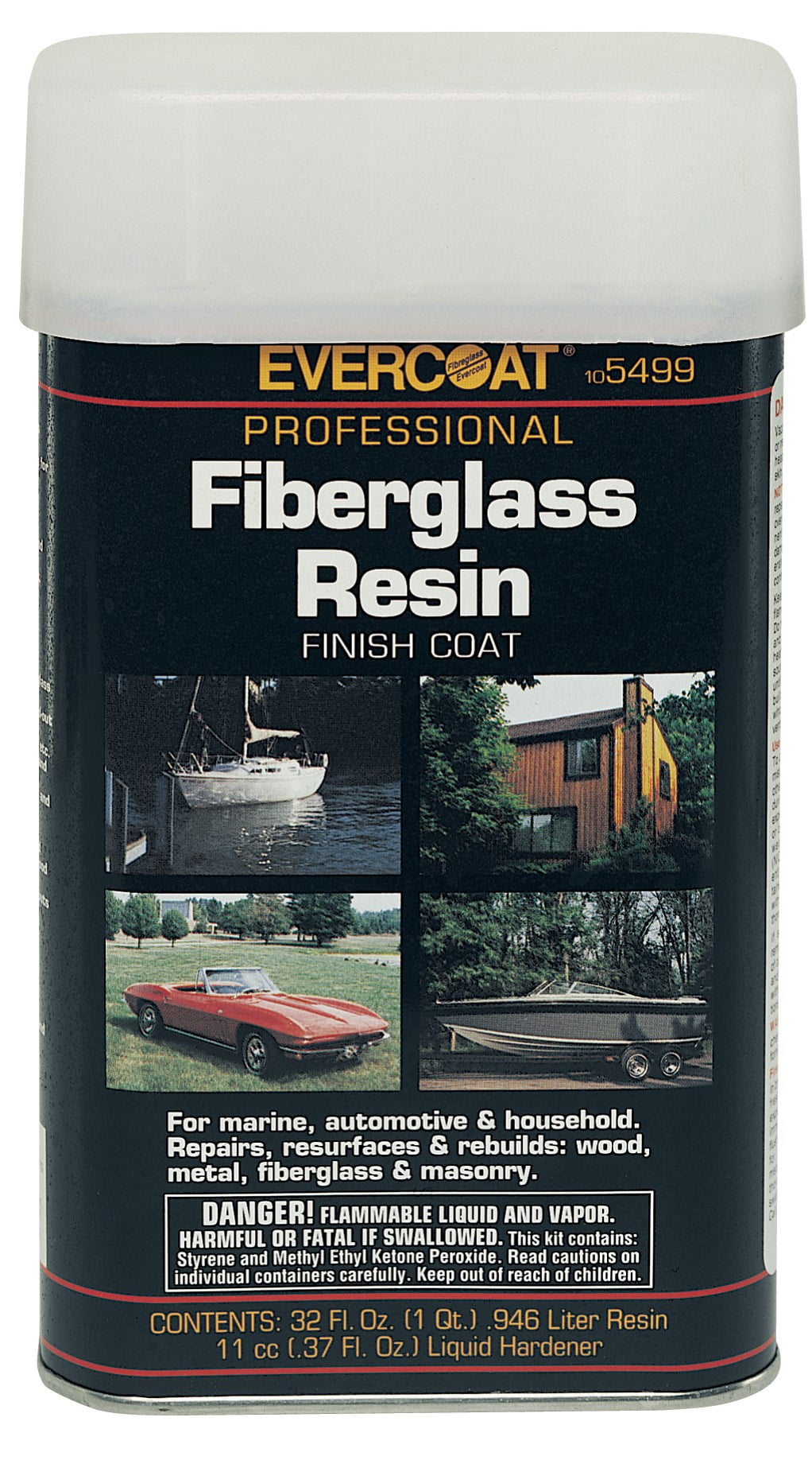 Evercoat 105499 1 Quart Fiberglass Resin - Walmart.com