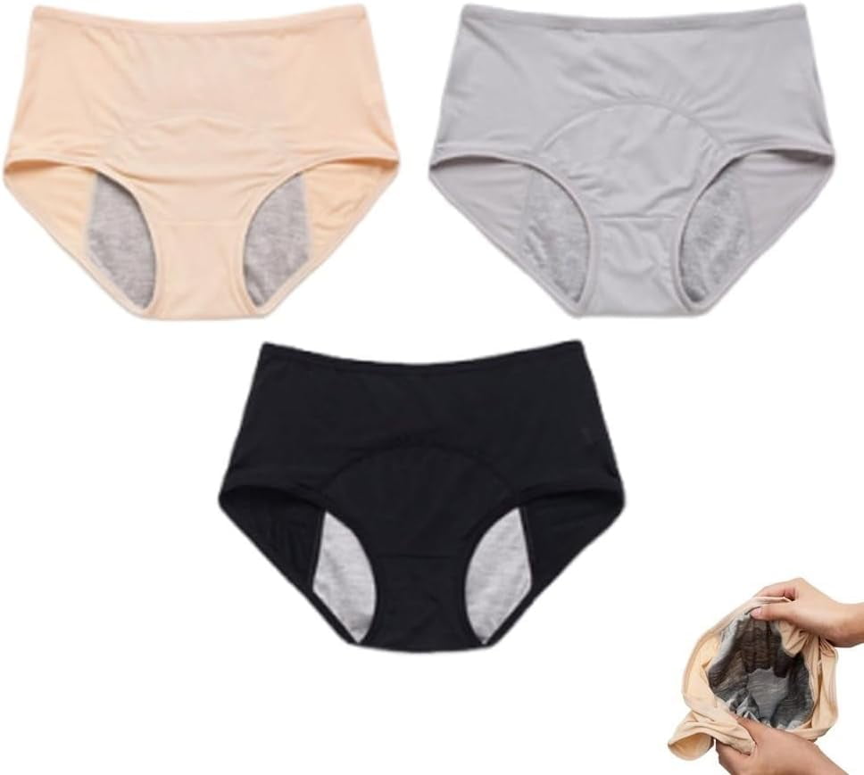 Leakproof Ladies Underwear, High-Waisted Hygroscopic Protective Panties for Women over 60 ...