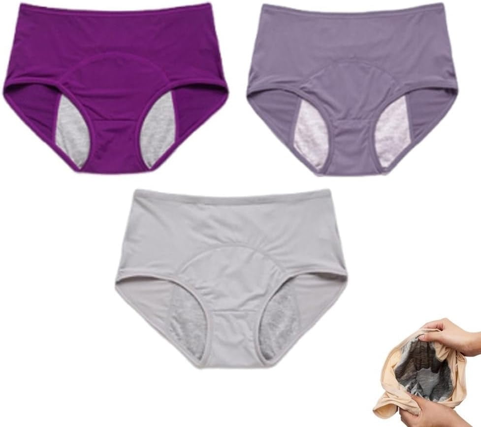 Leakproof Ladies Underwear, High-Waisted Hygroscopic Protective Panties for Women over 60 ...