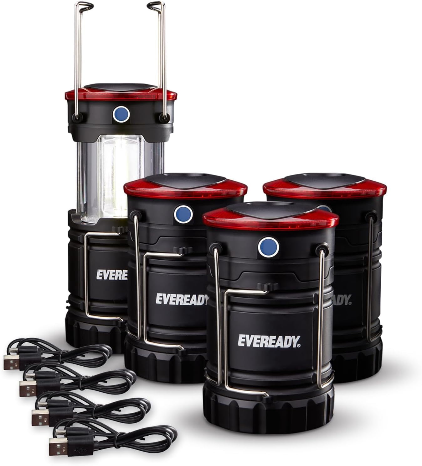 Eveready Collapsible Rechargeable Lanterns, 300 Lumens, USB Lantern ...