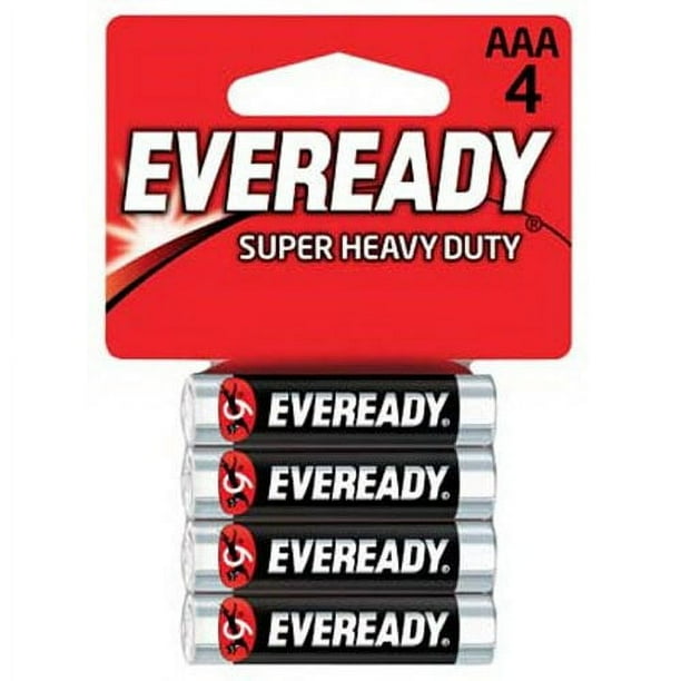 Eveready Super Heavy Duty Batteries, AAA, 4-Count - Walmart Business ...
