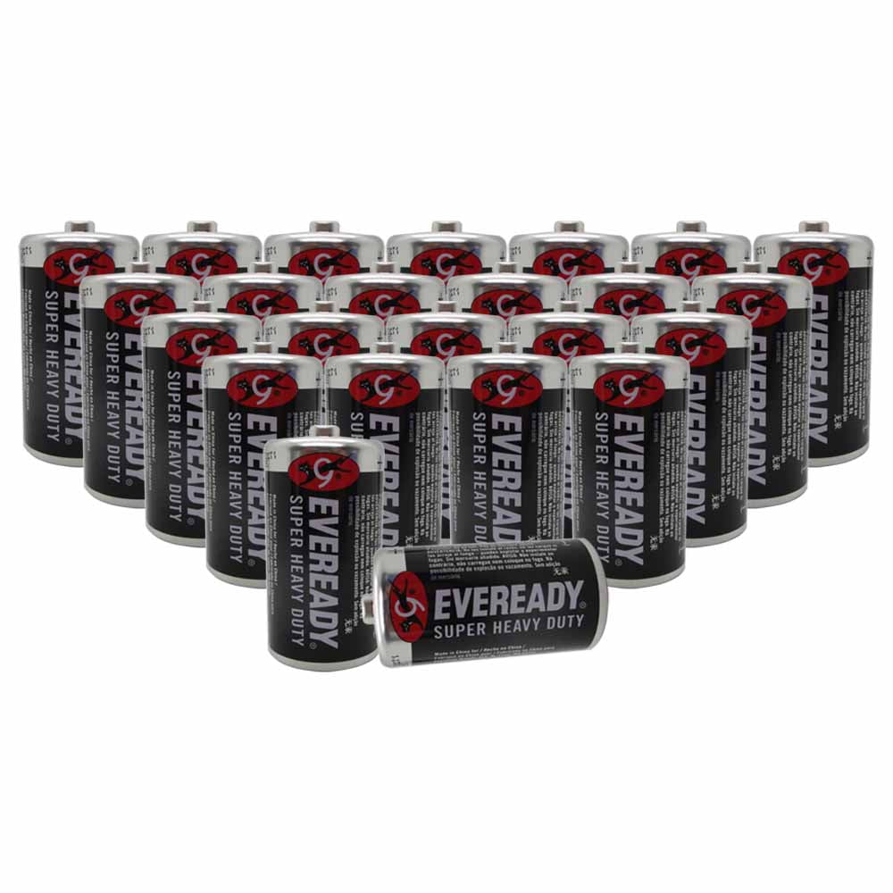 Eveready Super Heavy Duty C Zinc Carbon Batteries 24 Pack - Walmart.com