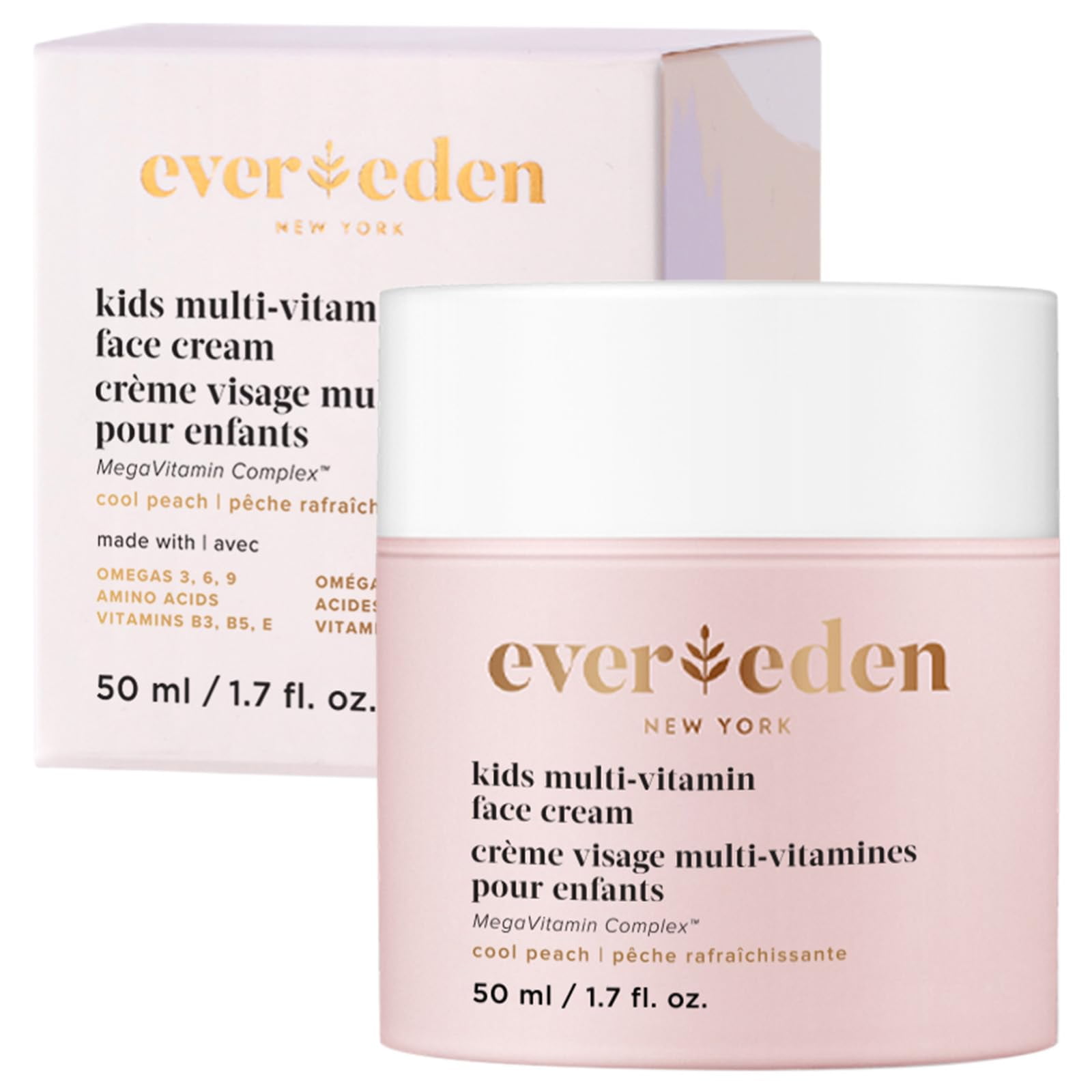Evereden Kids Face Cream: TMA2 Cool Peach, 1.7 oz. | Kids Face Lotion | Clean and Non-Toxic Kids ...