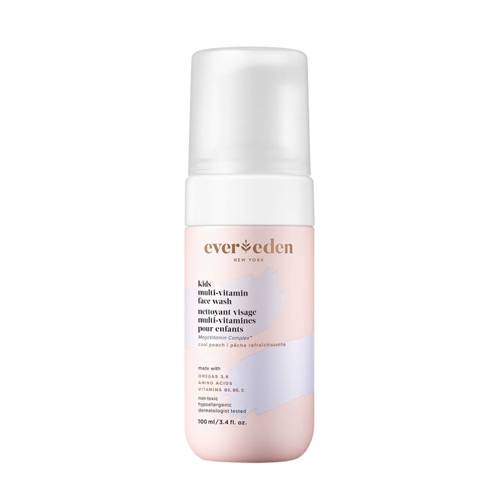 Evereden Kids Face Wash, Cool Peach, 3.4 fl oz, Gentle Hydrating ...