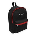 Everest 15" Basic Backpack, Black/Red All Ages, Unisex 1045K-BK/RD, Carrier and Shoulder Book ...
