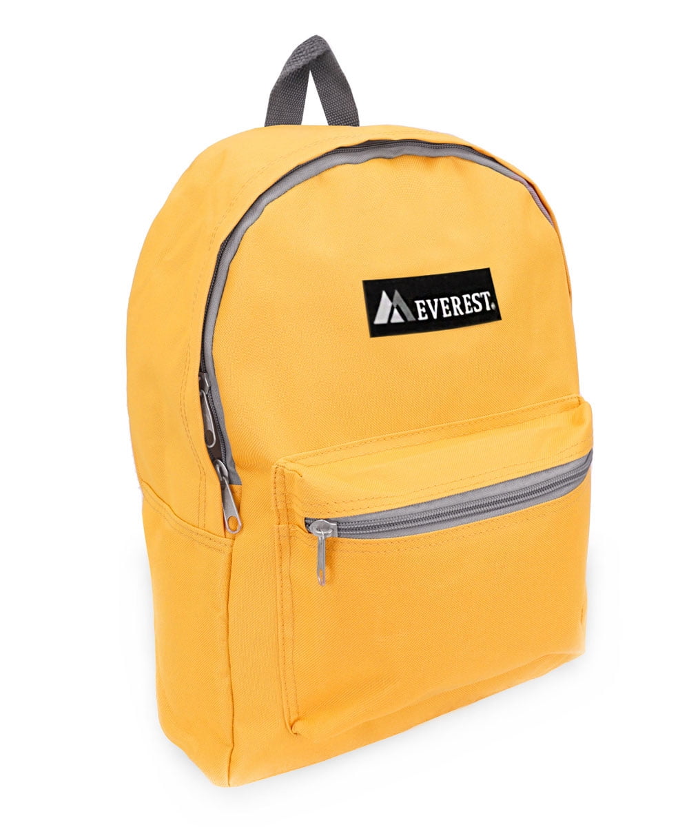 Everest 15" Basic Backpack, Yellow All Ages, Unisex 1045K-YE, Carrier and Shoulder Book Bag for ...