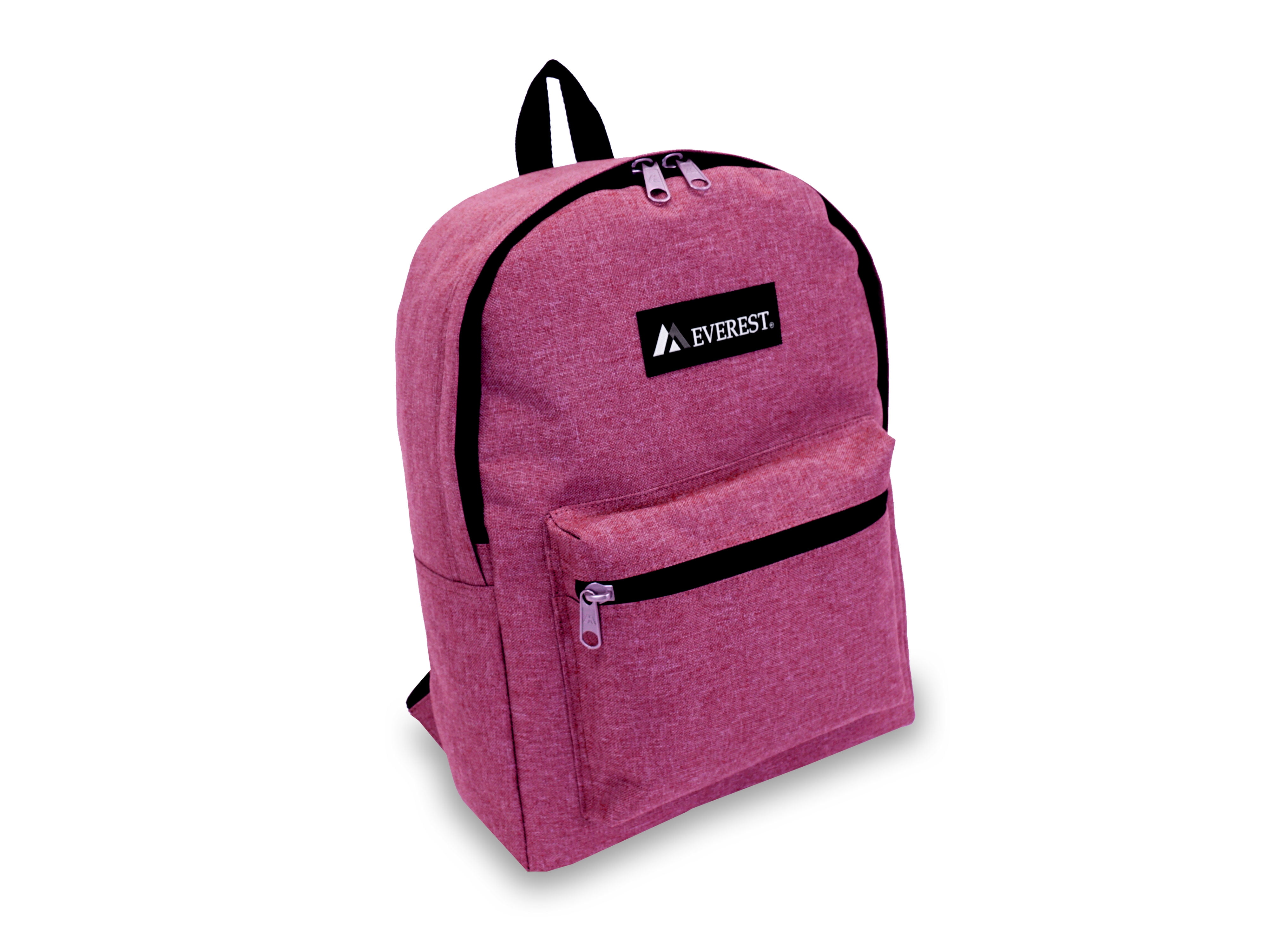 Everest 15" Basic Denim Backpack, Berry All Ages, Unisex 1045DM-BERRY, Carrier and Shoulder Book ...