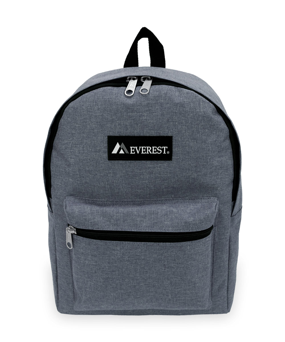 Everest 15" Basic Denim Backpack, Charcoal All Ages, Unisex 1045DM-CCA, Carrier and Shoulder ...