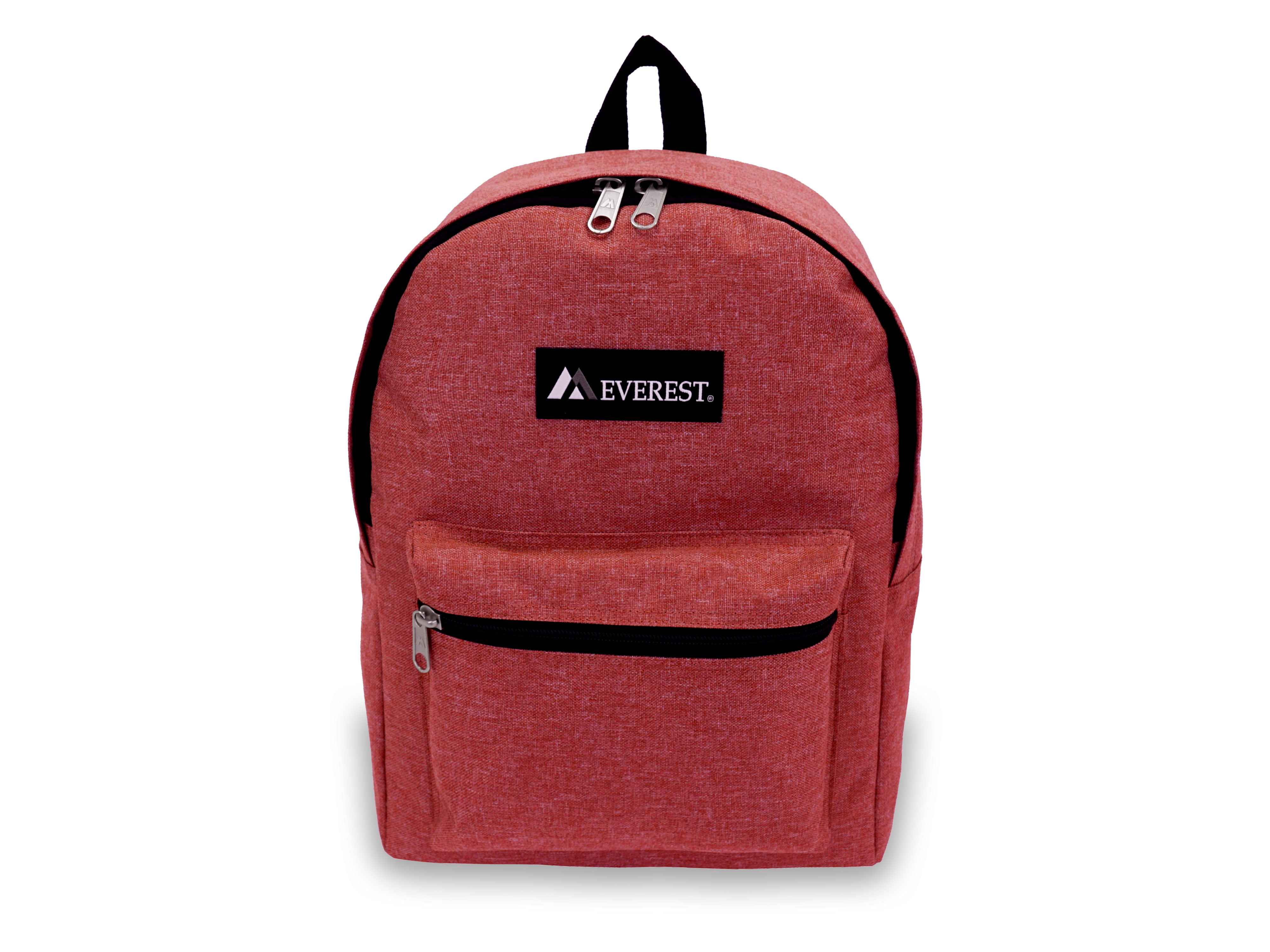 Everest 15" Basic Denim Backpack, Dark Red All Ages, Unisex 1045DM-DK RD, Carrier and Shoulder ...