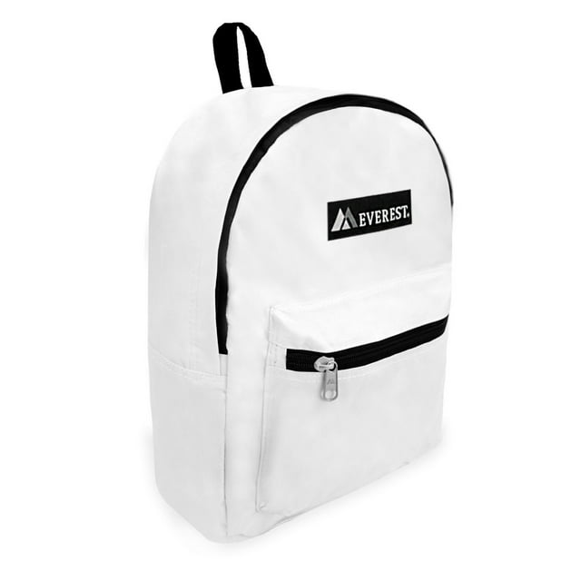Everest 15"White Basic Backpack, All Ages, Unisex - 1045K-WHT - Walmart.com