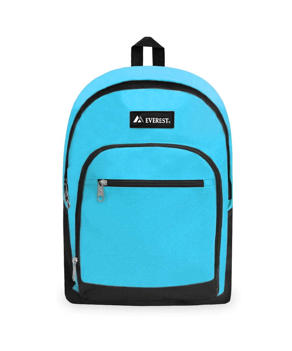 Everest 16.5" Casual Backpack w/ Side Mesh Pocket, Turquoise All Ages, Unisex 6045-TURQ/BK ...