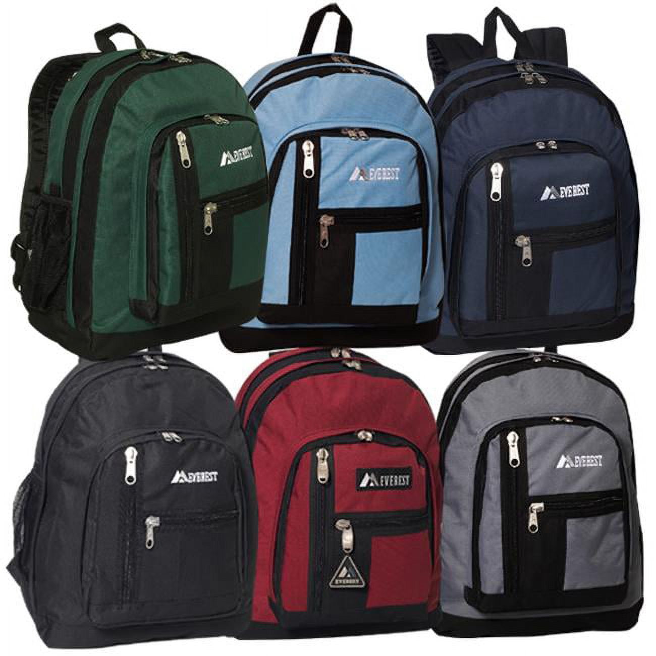 Everest 16.5 in. Double Compartment Backpack - Black 16.5 in. - Walmart.com