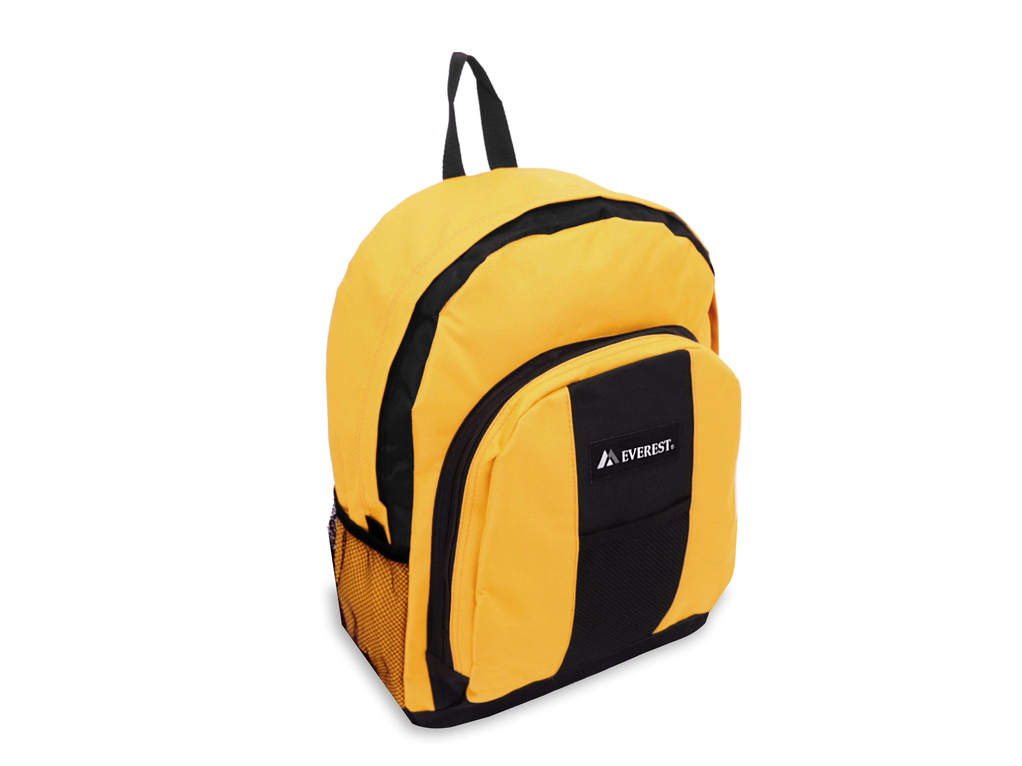 Everest 17" Backpack w/ Front & Side Pockets, Yellow/Black All Ages, Unisex BP2072-YE/BK ...
