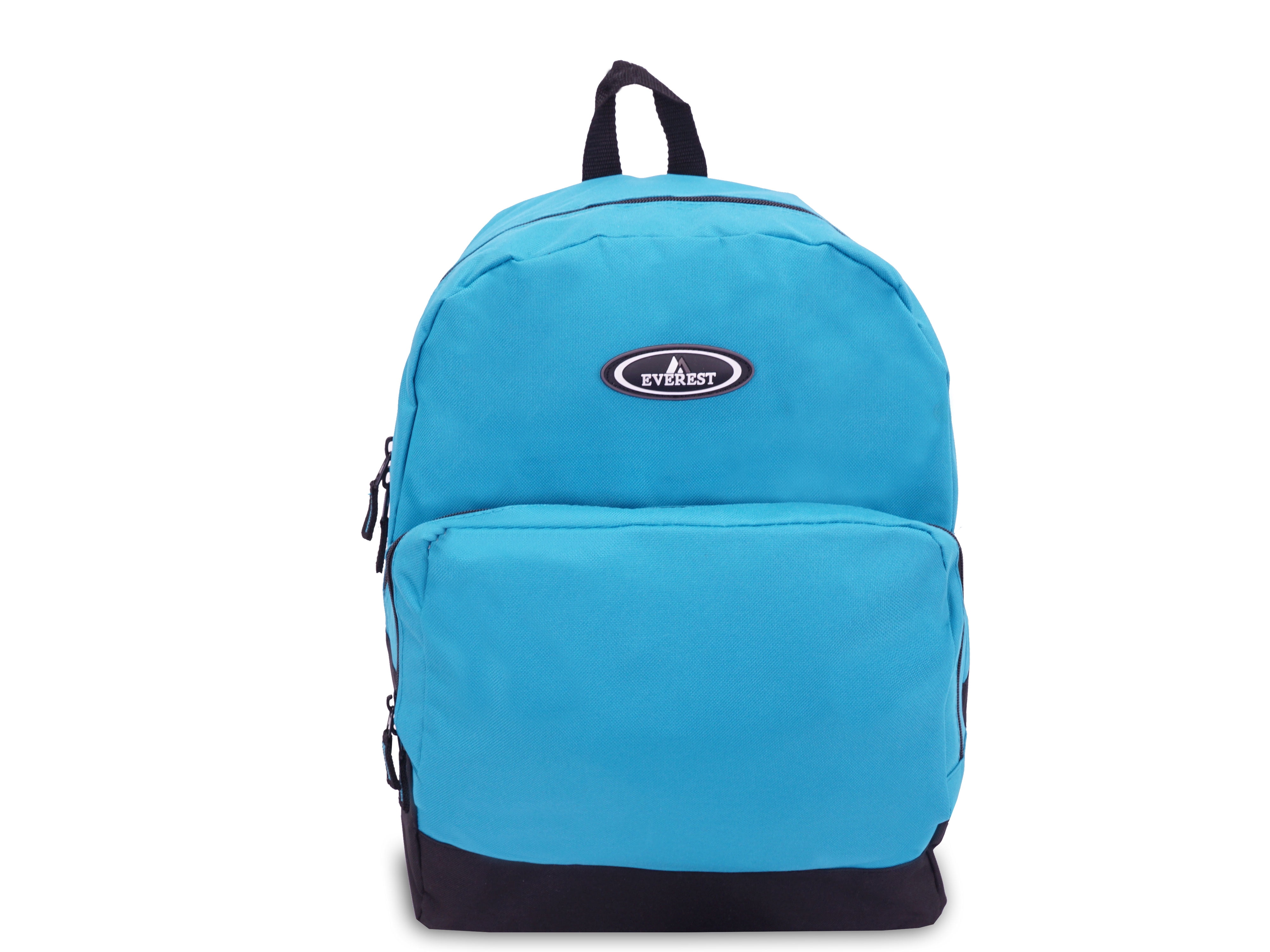 Everest 17" Classic Backpack with front organizer, Turquoise All Ages, Unisex 1045A-TURQ/BK ...