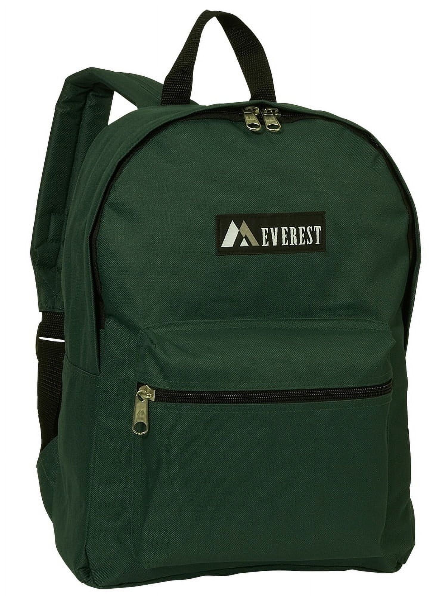 Everest Backpack Book Bag - Back to School Basic Style - Mid-Size Dark ...