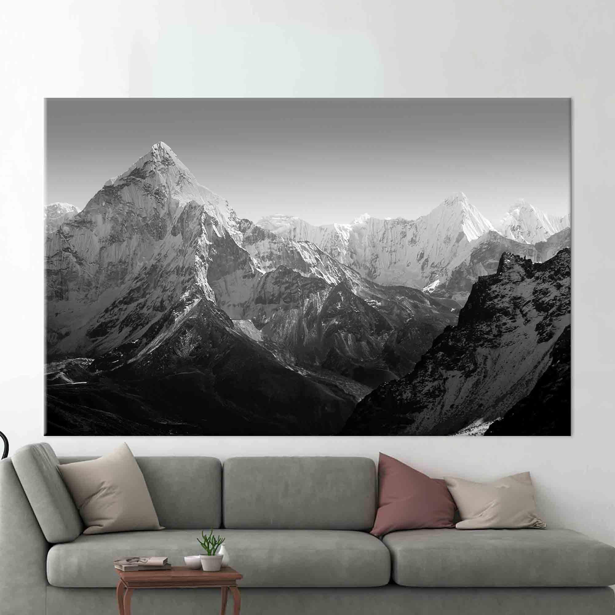Everest Canvas Print, Himalaya Art, Mountain Landscape Wall Decor ...