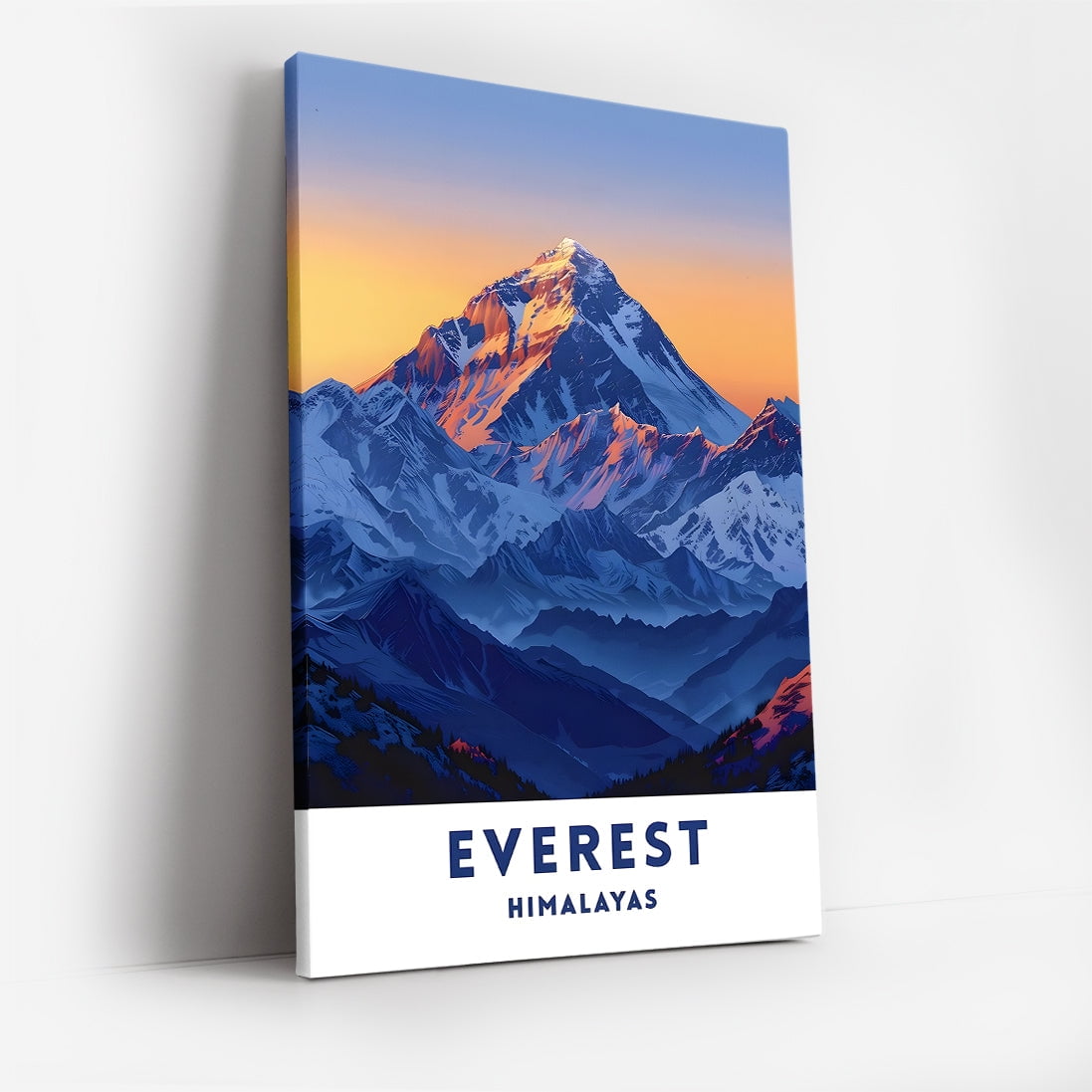 Everest Himalayas Canvas Wall Art, Mountain Landscape Print, Sunrise ...
