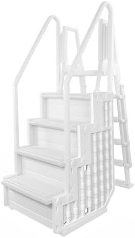 Everest in Pool Step and Outside Flip Up Ladder System | White | for ...