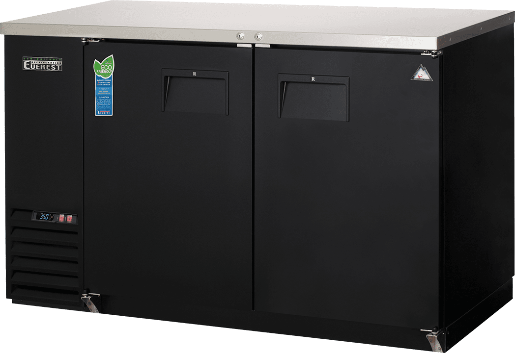 Everest Refrigeration EBB59 Back Bar Cooler Cabinet 2 Solid Doors, 115v, NSF - 20 cu. ft ...
