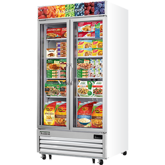 Everest Refrigeration EMGF36 Merchandising Freezer 2 Glass Doors, 115v ...