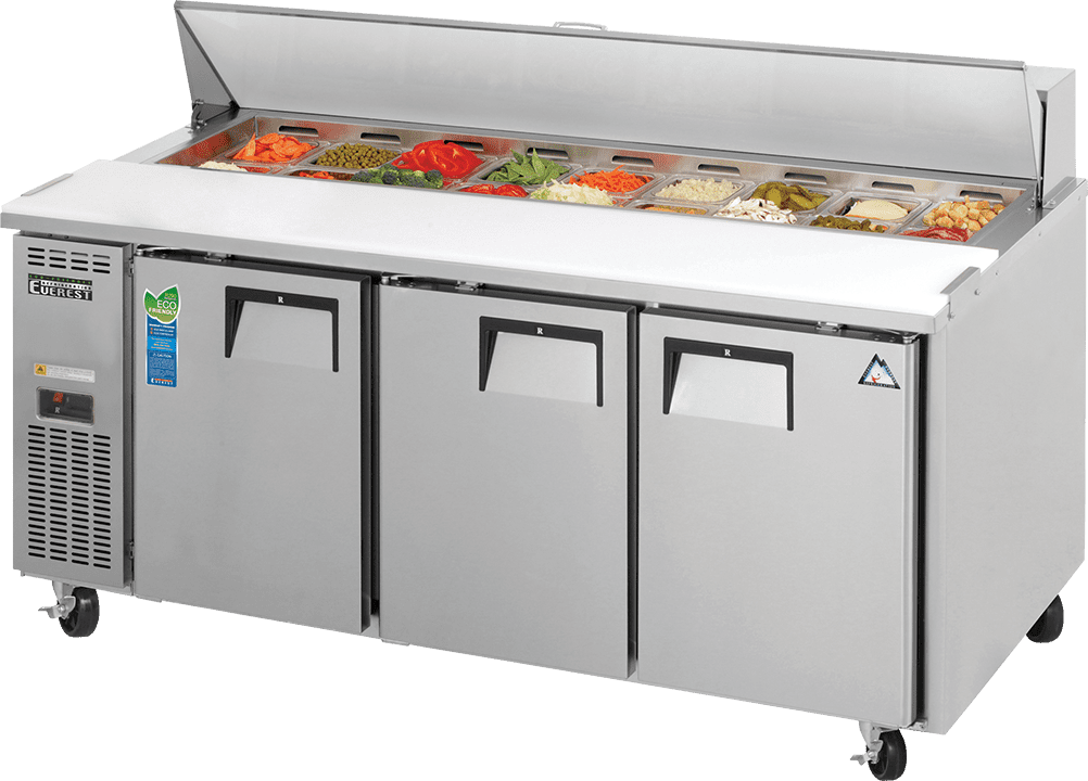 Everest Refrigeration EPR3 Sandwich Salad Prep Table 18 Pans, 115v, NSF ...