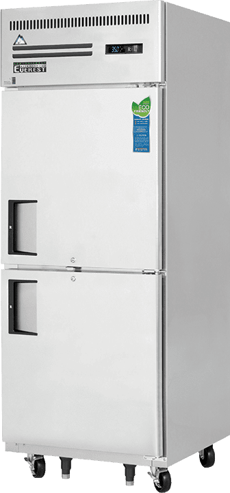 Everest Refrigeration ESRH2 Reach-in Refrigerator 2 Solid Half Doors ...