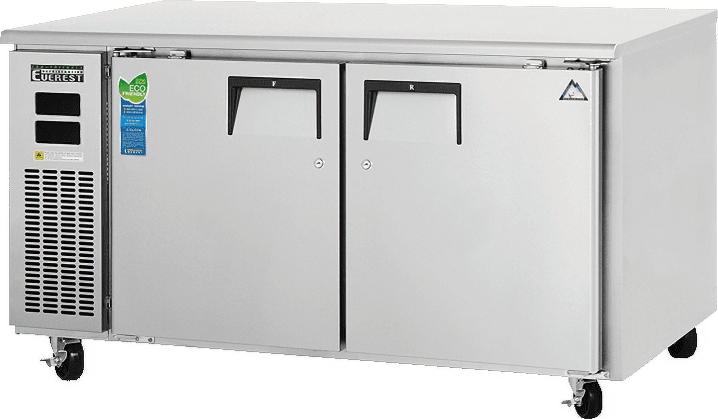Everest Refrigeration ETRF2 59-1/4' Two-Door Side Mount Undercounter ...
