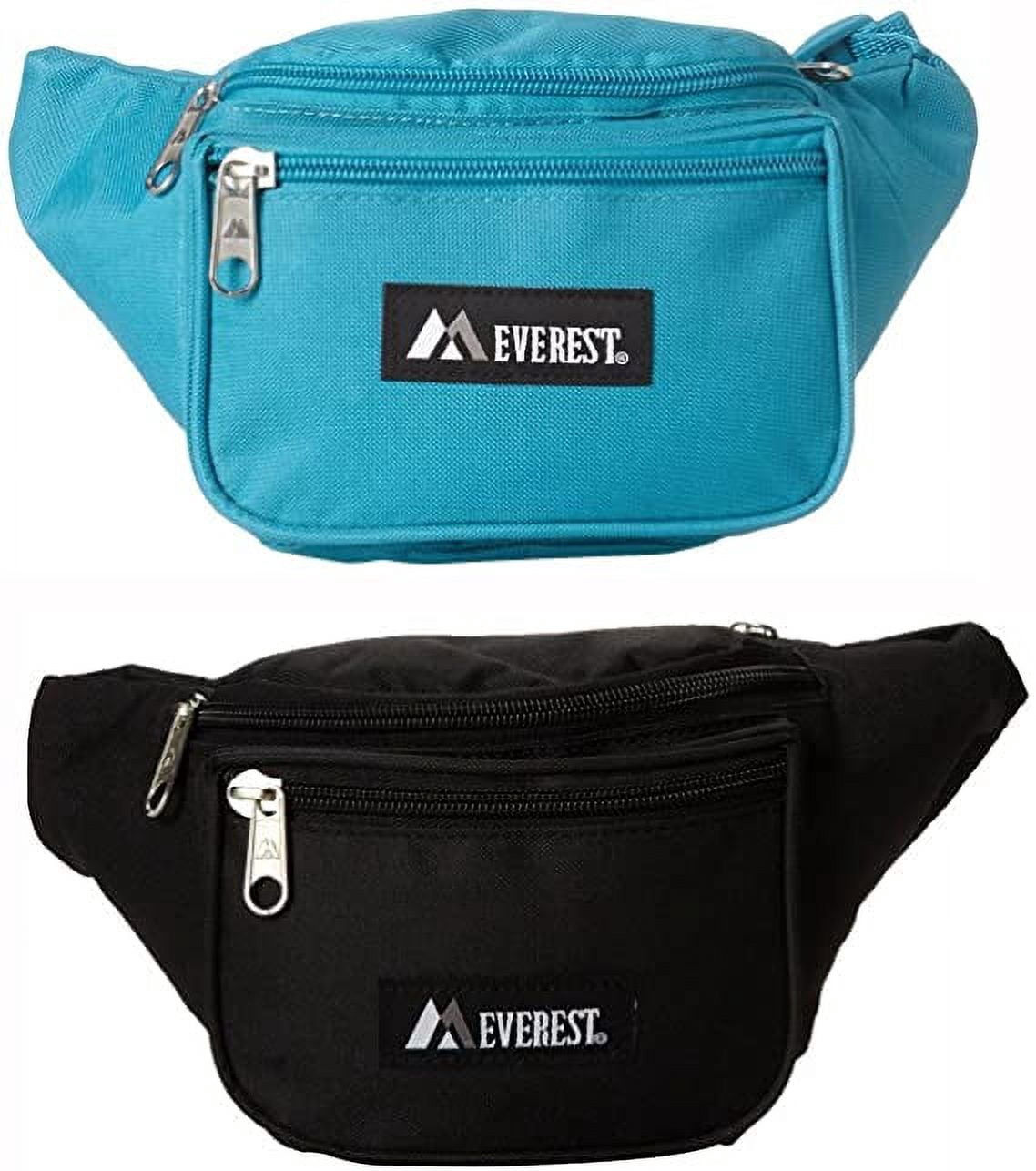 Everest Signature Set of 2 Fanny Packs - Black and Turquoise - Walmart.com
