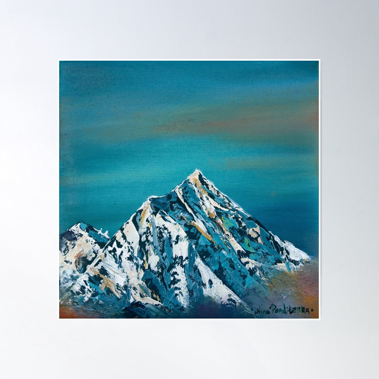 Everest Sky, Himalayas Poster Wall Art, Modern Wall Decor, 30x30 ...