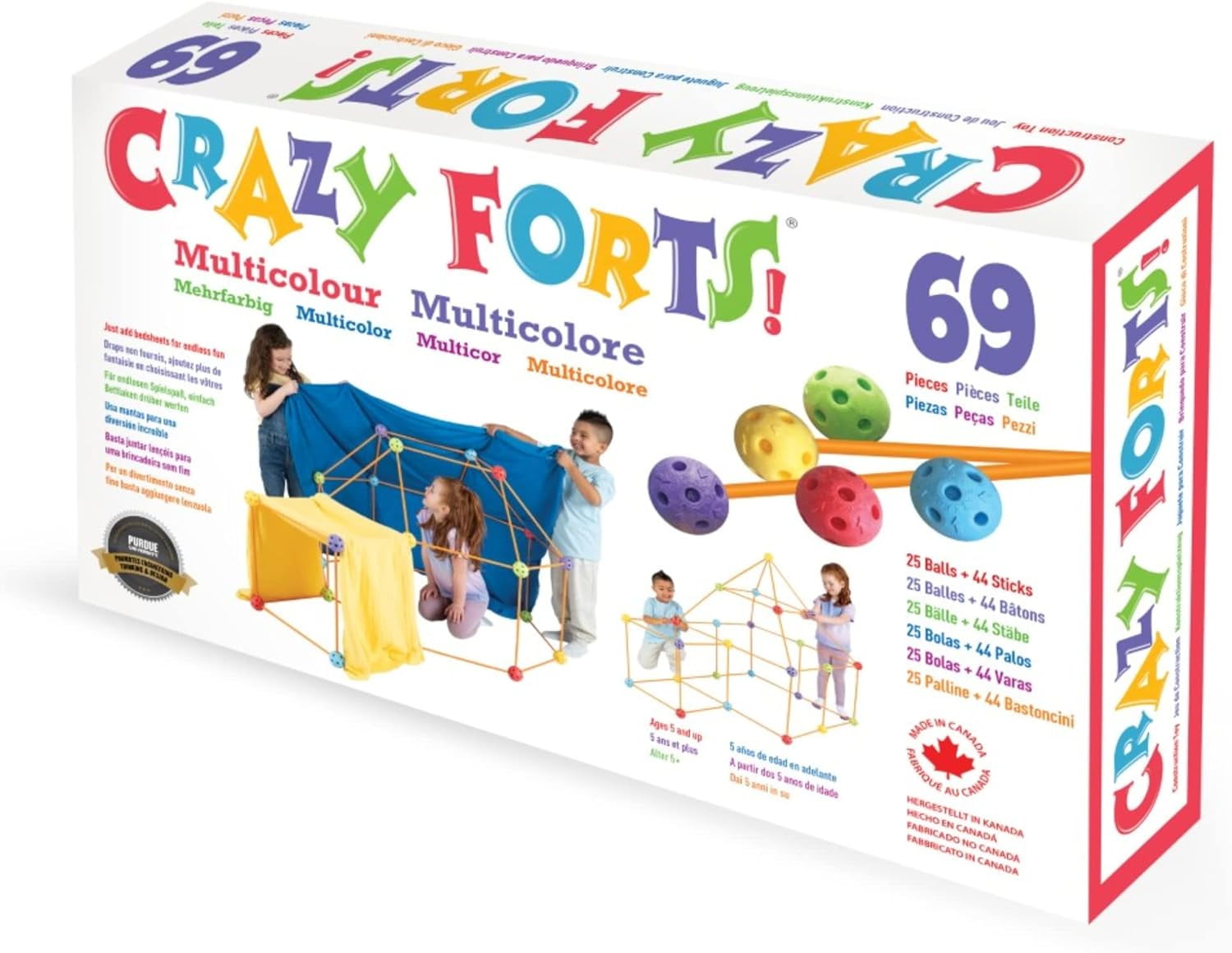 Everest Toys: Crazy Forts! Master Builder - 120 Piece Rod & Ball Fort ...