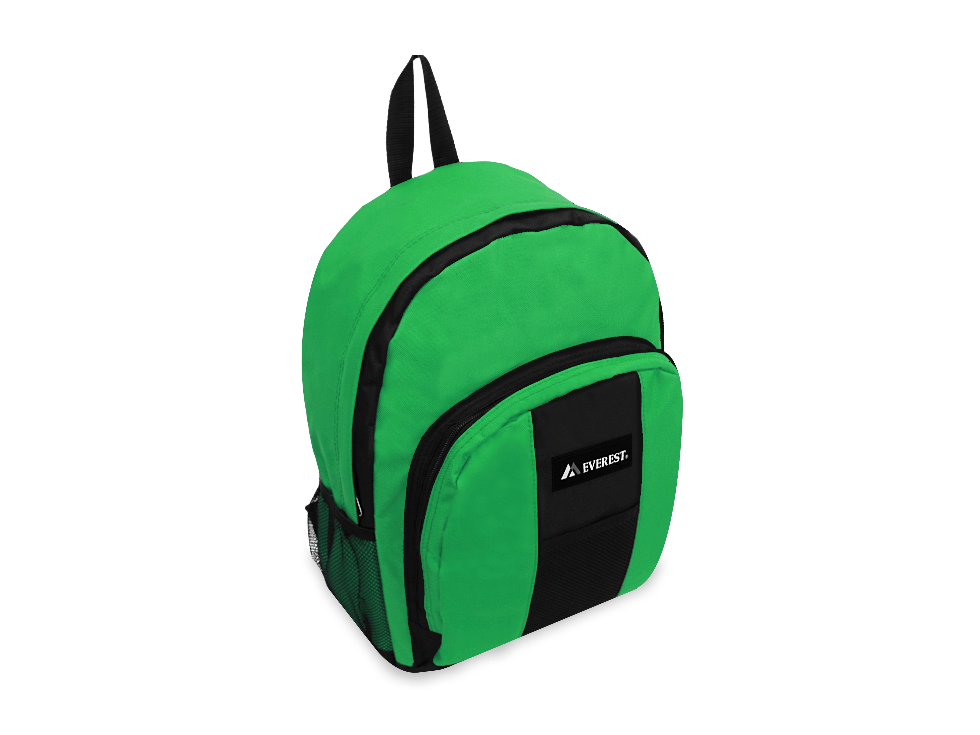 Everest Unisex Backpack with Front and Side Pockets, Emerald Green ...