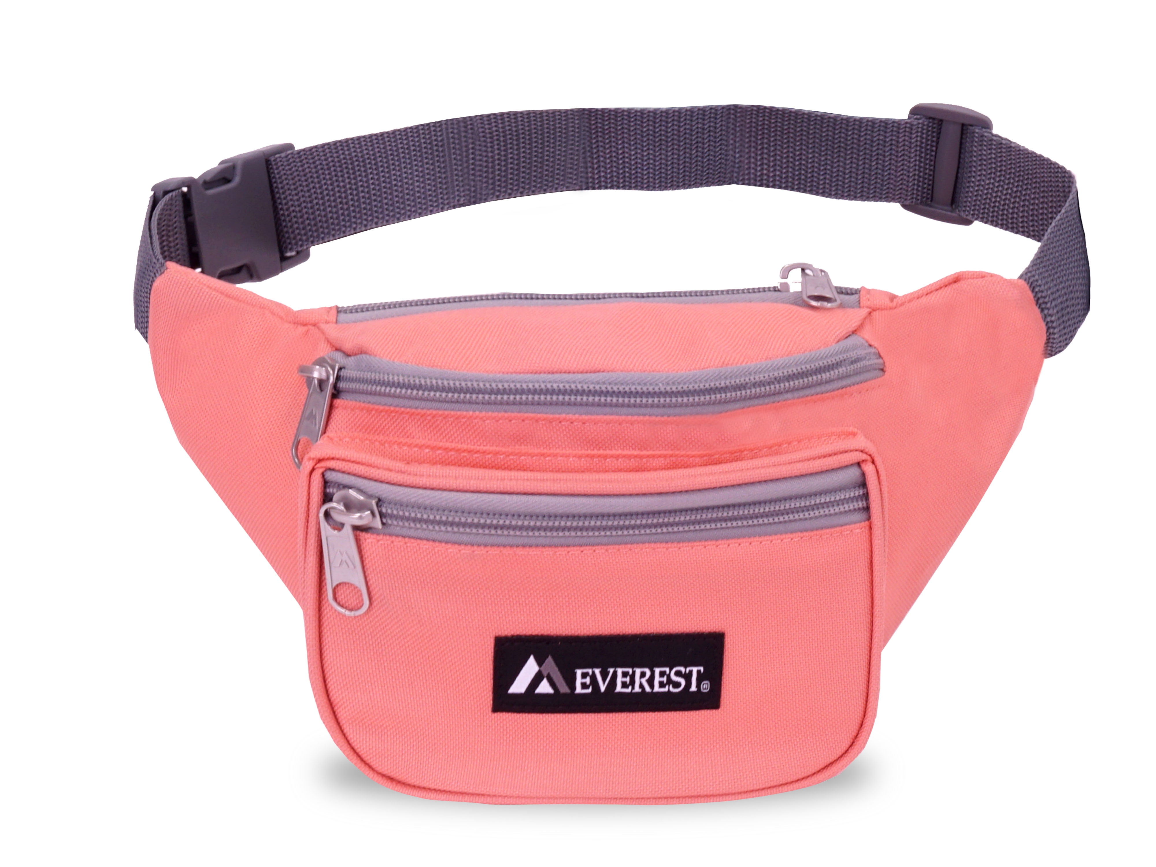 Everest Unisex Signature Waist Fanny Pack, Coral - Walmart.com
