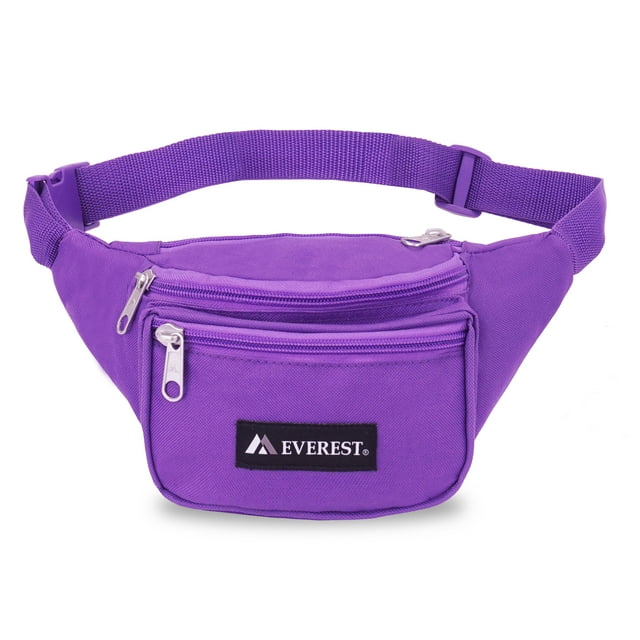 Everest Unisex Signature Waist Fanny Pack, Dark Purple - Walmart.com