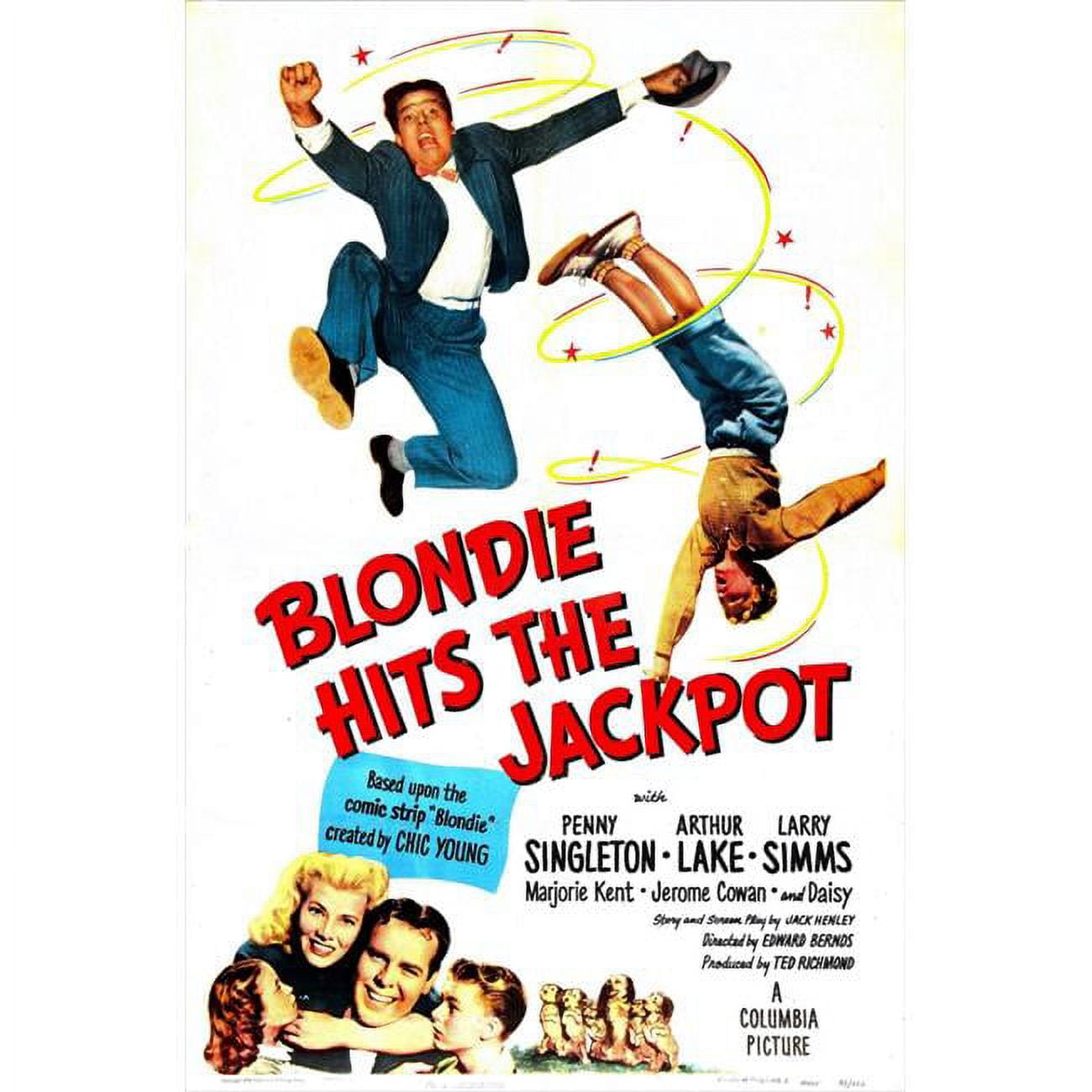 Everett Collection Blondie Hits The Jackpot US Poster Bottom From Left ...