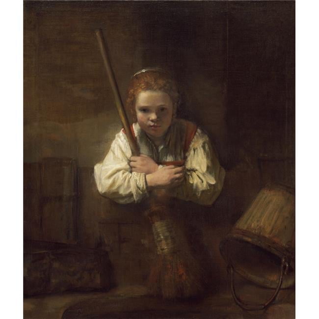 Everett Collection EVCHISL042EC302H A Girl with A Broom Poster Print ...
